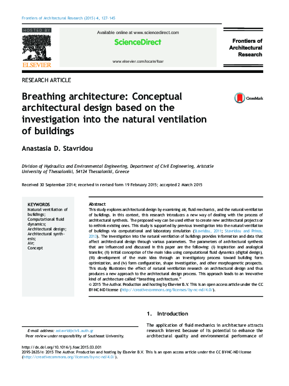 (PDF) Breathing architecture: Conceptual architectural design based on the investigation into ...