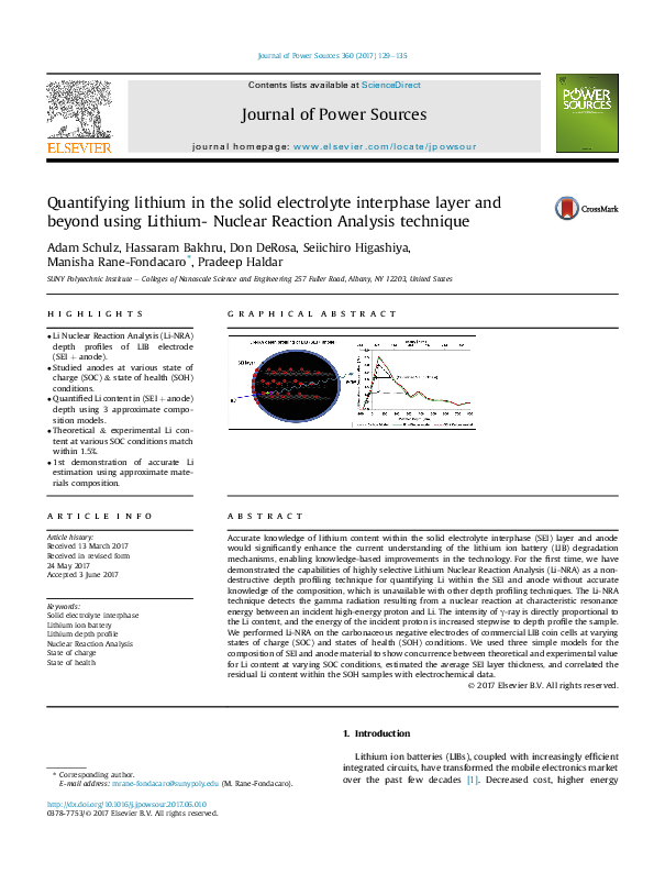 (PDF) Quantifying lithium in the solid electrolyte interphase layer and beyond using Lithium ...