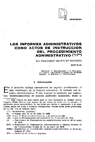 (PDF) Los informes administrativos como actos de instrucción del ...