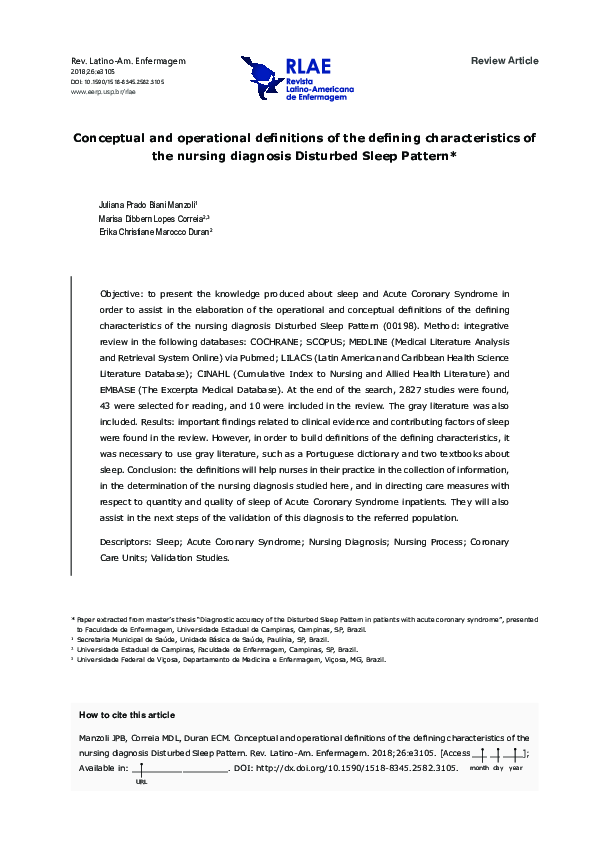 (PDF) Conceptual and Operational Definitions of the Defining ...