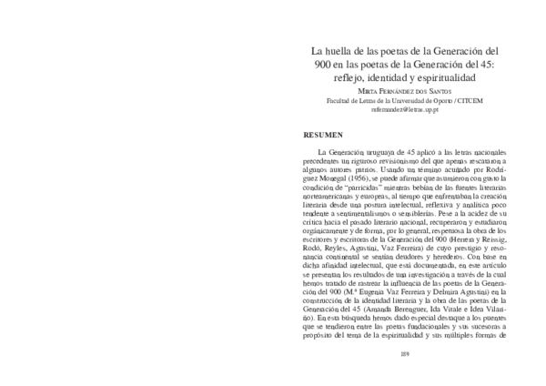 (PDF) La huella de las poetas de la Generación del 900 en las poetas de ...