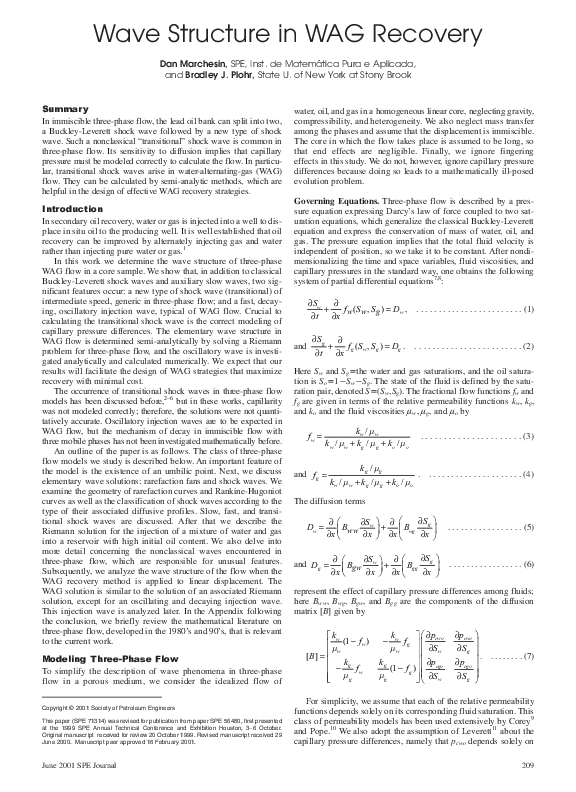 (PDF) Wave Structure in WAG Recovery