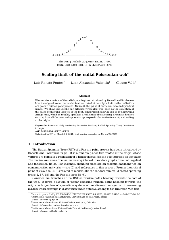 (PDF) Scaling limit of the radial Poissonian web