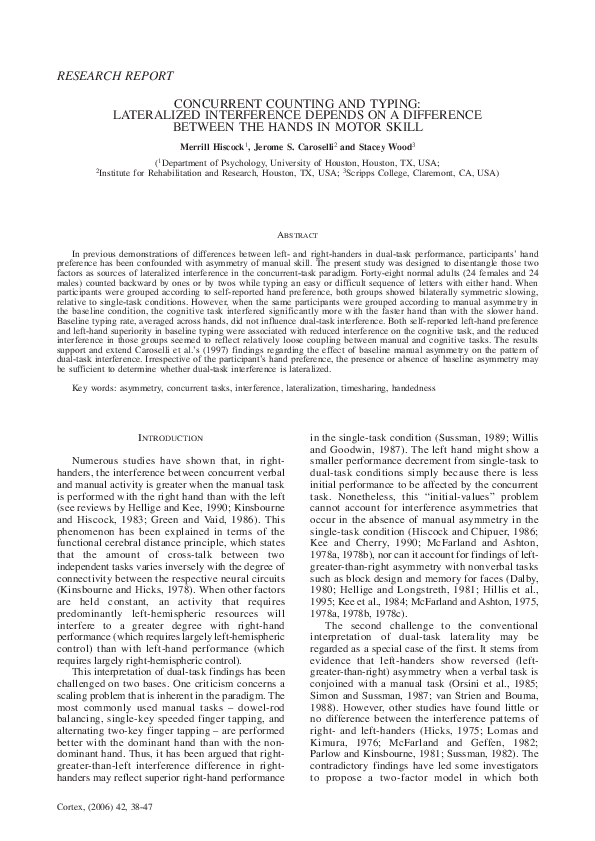 (PDF) Concurrent Counting and Typing: Lateralized Interference Depends on a Difference Between ...