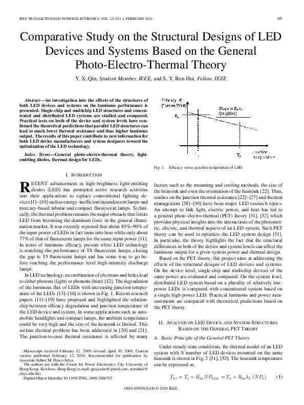 (PDF) Comparative study on the structural designs of led devices ...