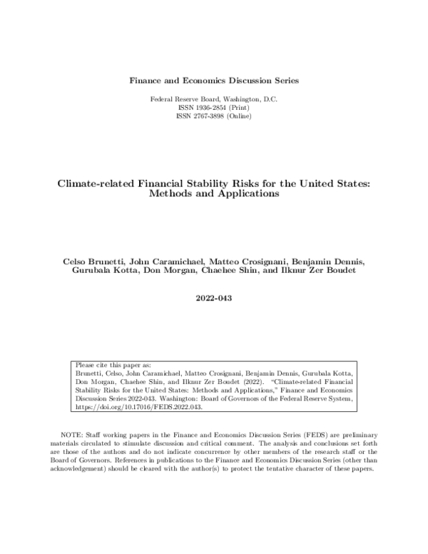 Climate-related Financial Stability Risks for the United States ...