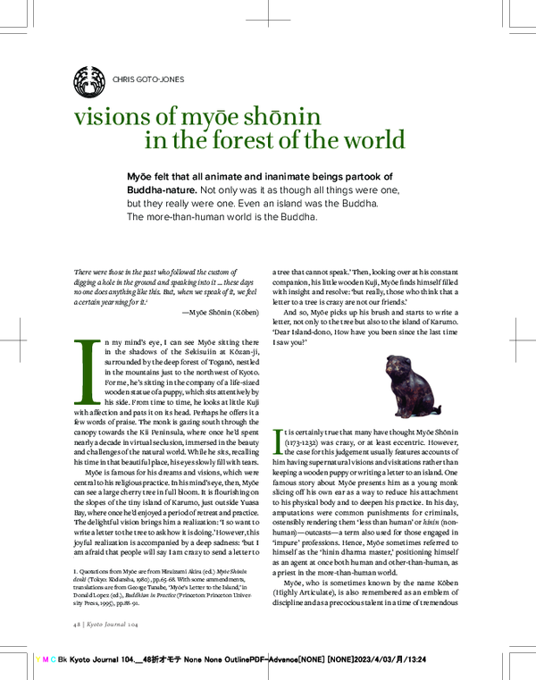 (PDF) visions of myoe shonin in the forest of the world