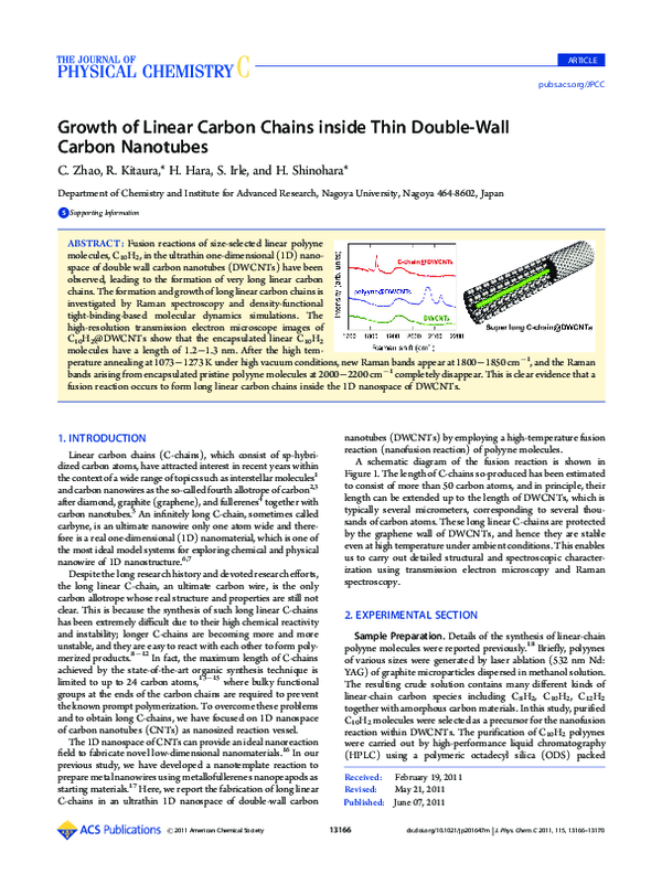 (PDF) Growth of Linear Carbon Chains inside Thin Double-Wall Carbon ...