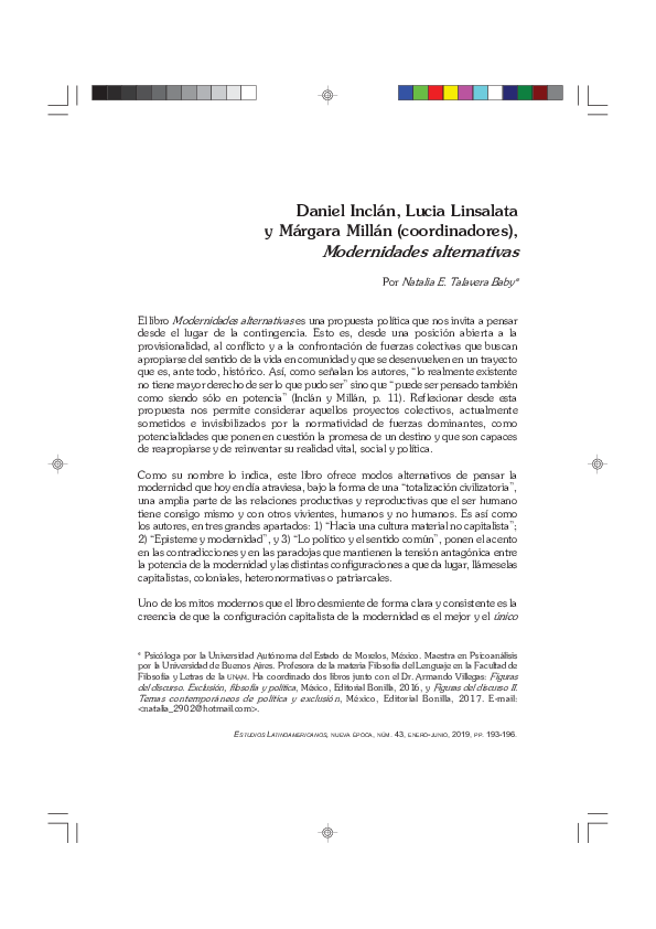 (PDF) Daniel Inclán, Lucia Linsalata y Márgara Millán (coordinadores ...