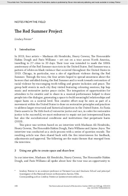 (PDF) The Red Summer Project