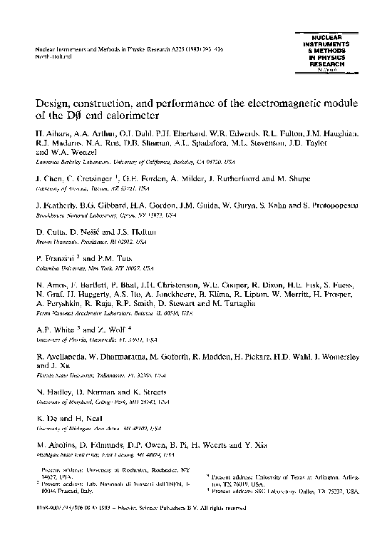 (PDF) Design, construction, and performance of the electromagnetic ...
