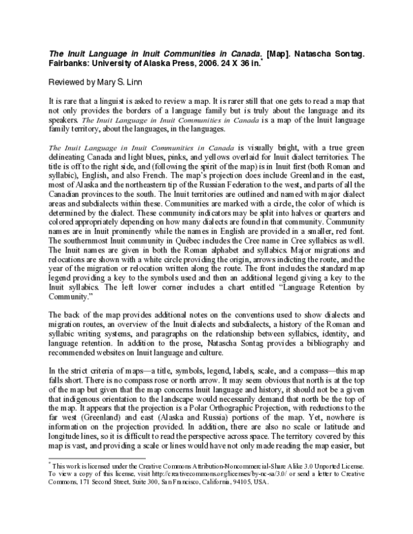 (PDF) The inuit language in inuit communities in Canada [Book Review]