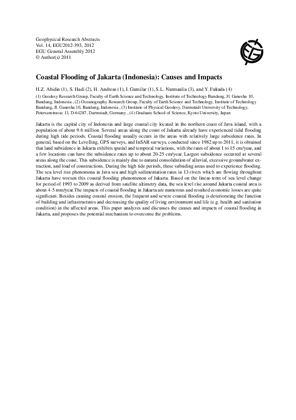 (PDF) Coastal Flooding of Jakarta (Indonesia): Causes and Impacts