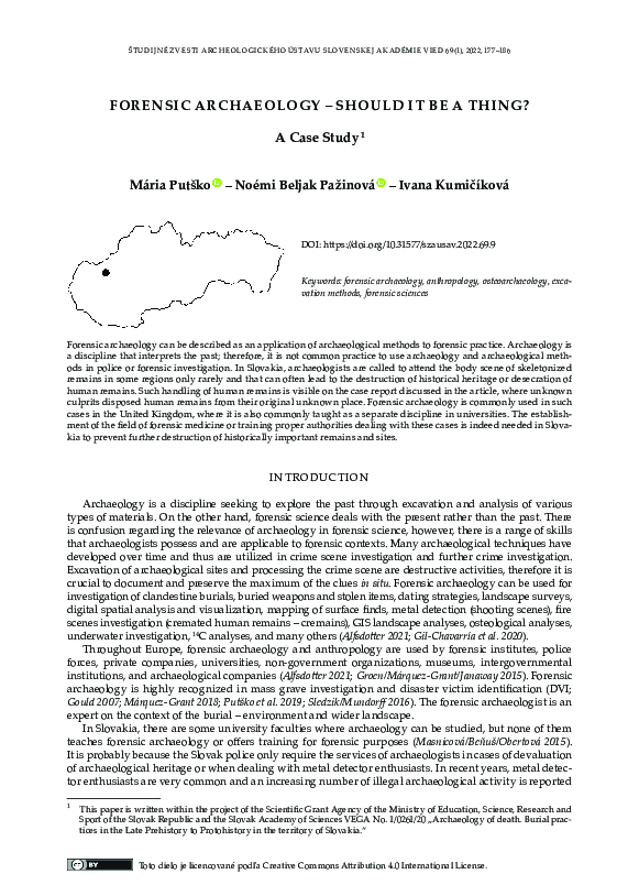 (PDF) Forensic Archaeology – Should it be a Thing? A Case Study