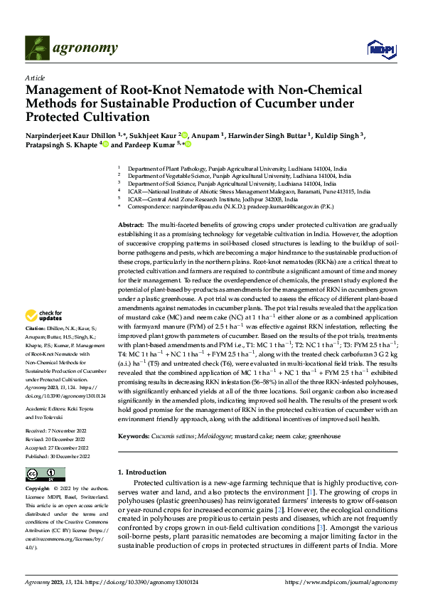(PDF) Management of Root-Knot Nematode with Non-Chemical Methods for ...