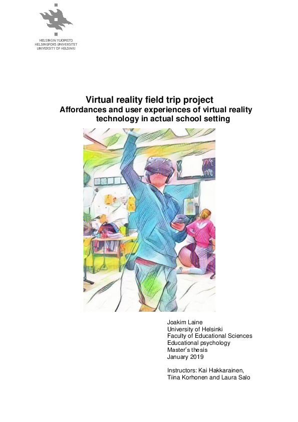 (PDF) Virtual field trip project : Affordances and user experiences of ...