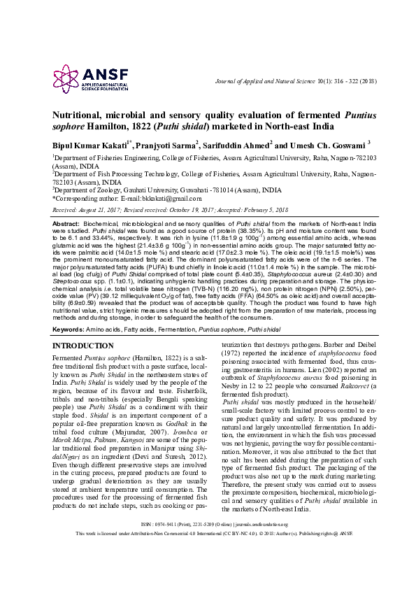 (PDF) Nutritional, microbial and sensory quality evaluation of ...
