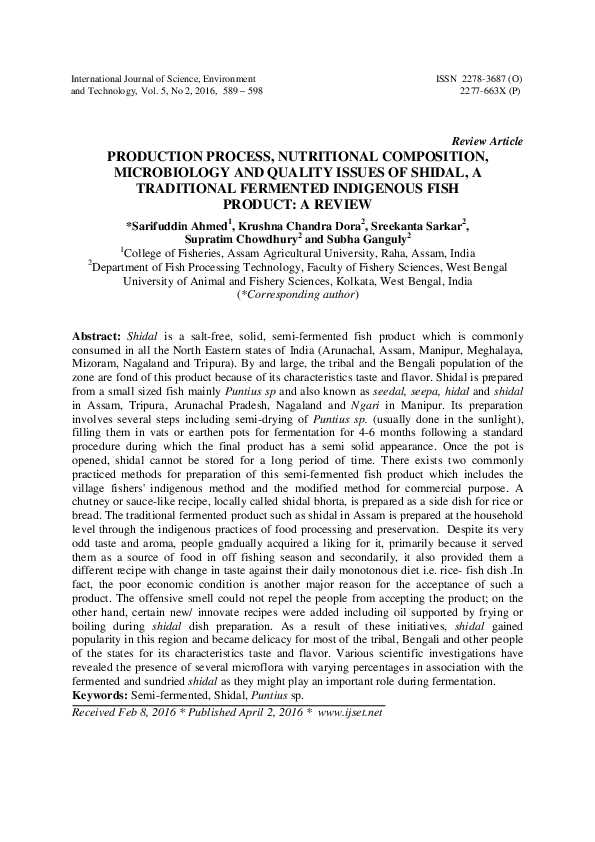 (PDF) Production Process, Nutritional Composition, Microbiology and ...