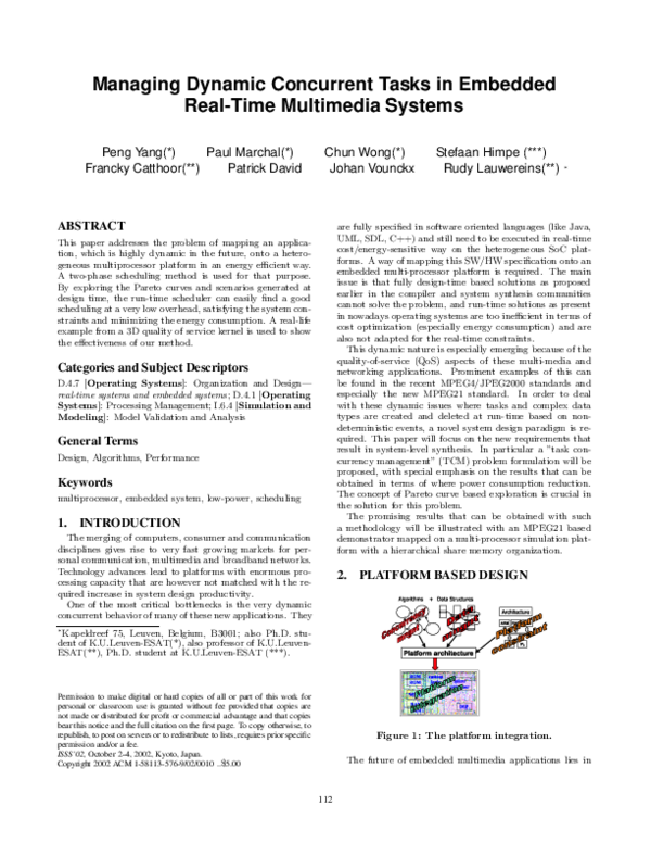 (PDF) Managing dynamic concurrent tasks in embedded real-time ... (PDF) Managing dynamic concurrent tasks in embedded real-time ...