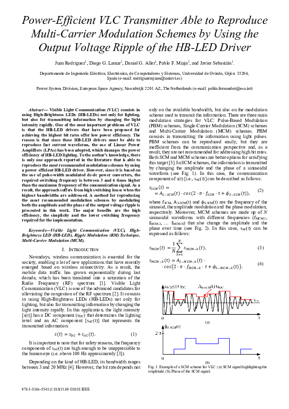 (PDF) Power-Efficient VLC Transmitter Able to Reproduce Multi-Carrier Modulation Schemes by ...
