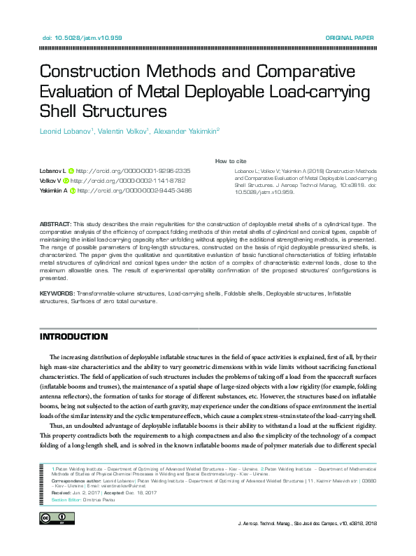 (PDF) Construction Methods and Comparative Evaluation of Metal ...