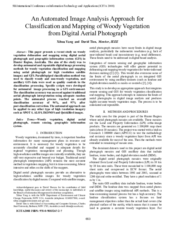 (PDF) An automated image analysis approach for classification and mapping of woody vegetation ...