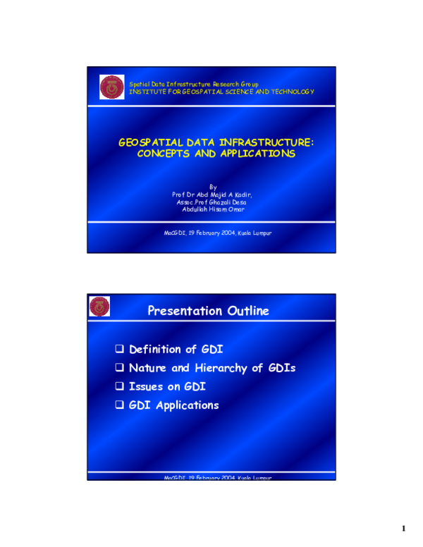 (PDF) Geospatial Data Infrastructure: Concepts and Applications | MAJID KADIR - Academia.edu