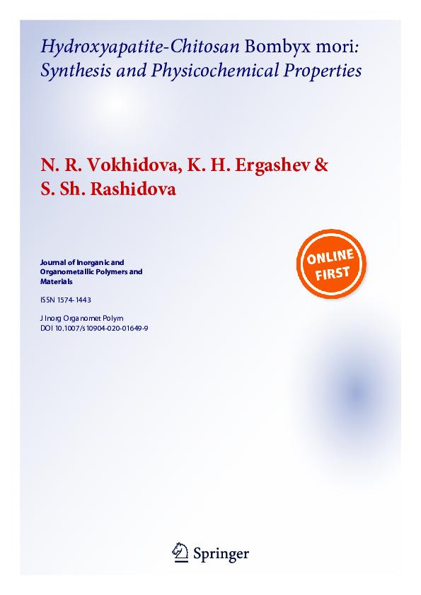 (PDF) Hydroxyapatite-Chitosan Bombyx mori: Synthesis and Physicochemical Properties