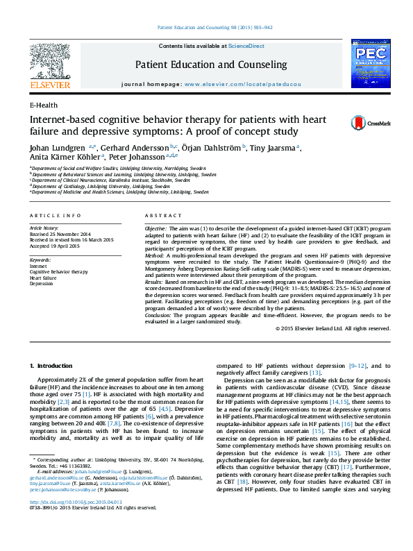 (PDF) Internet-based cognitive behavior therapy for procrastination: Study protocol for a ...
