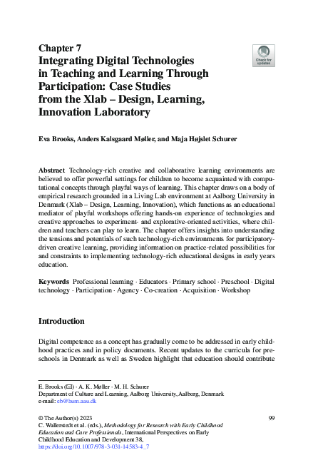 (PDF) Integrating Digital Technologies in Teaching and Learning Through Participation: Case ...