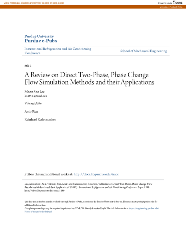 (PDF) A Review on Direct Two-Phase, Phase Change Flow Simulation ...