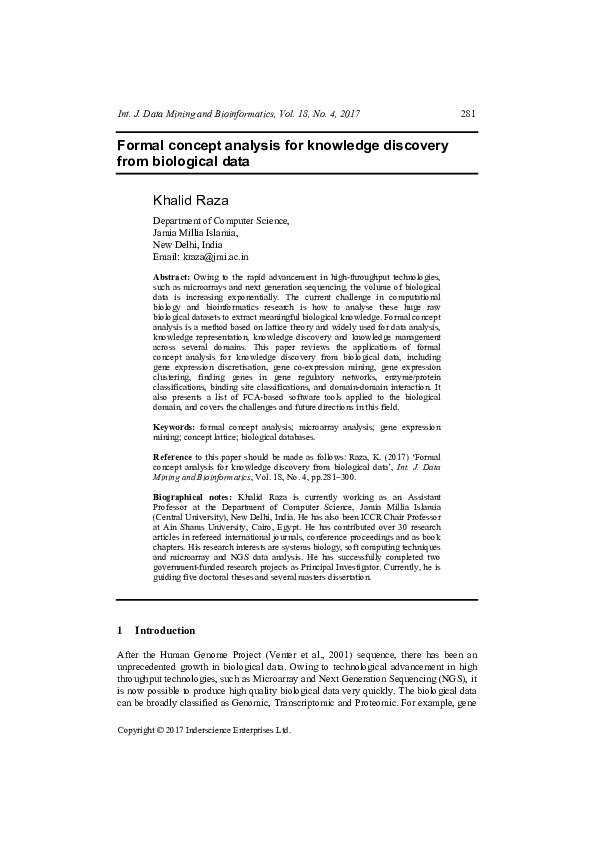 (PDF) Formal Concept Analysis for Knowledge Discovery and Data Mining: The New Challenges