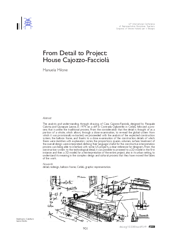 (PDF) From detail to project: House Caiozzo-Facciola