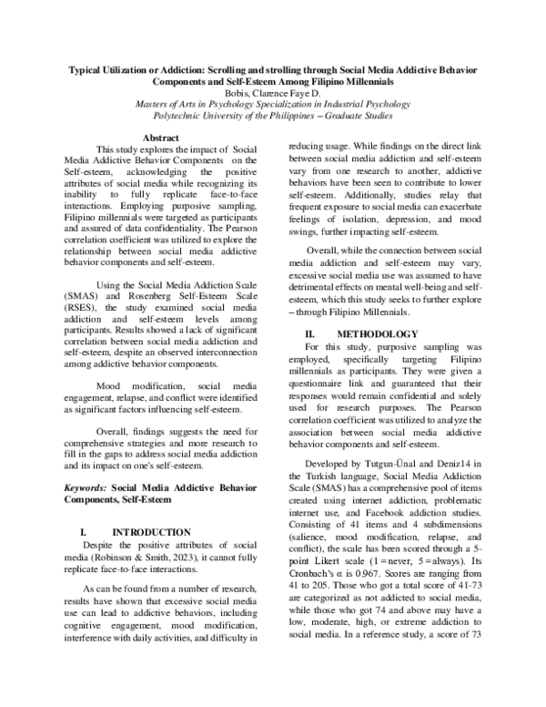 (PDF) Typical Utilization or Addiction: Scrolling and strolling through Social Media Addictive ...