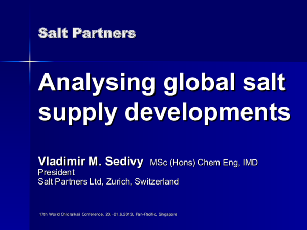 (PDF) Analysing global salt supply developments