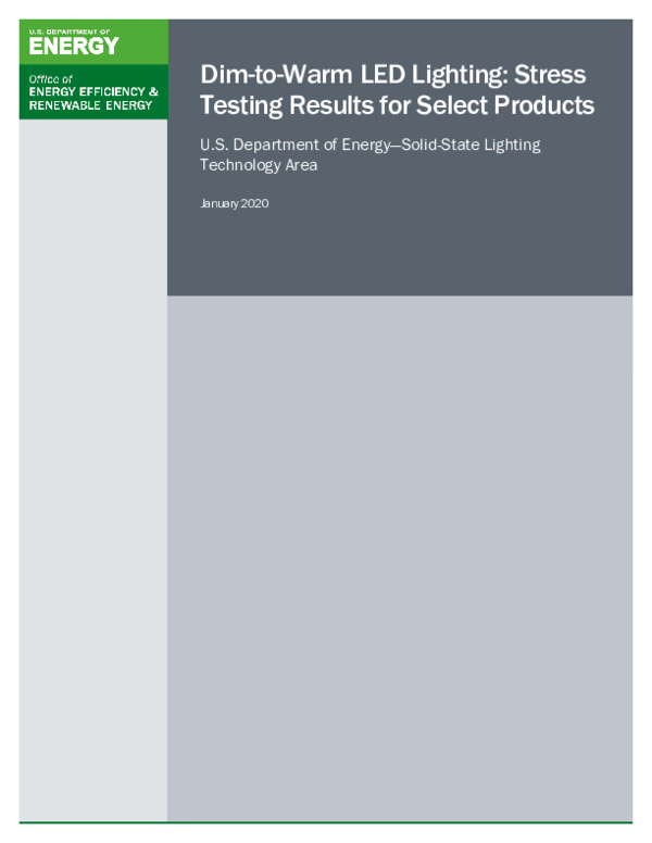 (PDF) Dim-to-Warm LED Lighting: Stress Testing Results for Select Products