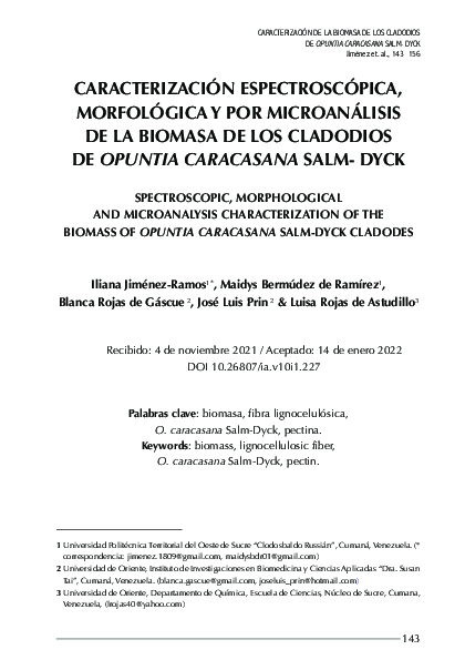 (PDF) Caracterización Espectroscópica, Morfológica y Por Microanálisis ...