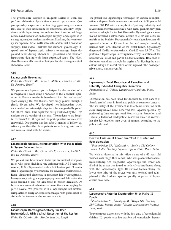 (PDF) 441: Laparoscopic Anterior Exenteration With Mainz II Pouch ...