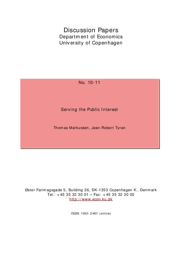 (PDF) Serving the Public Interest