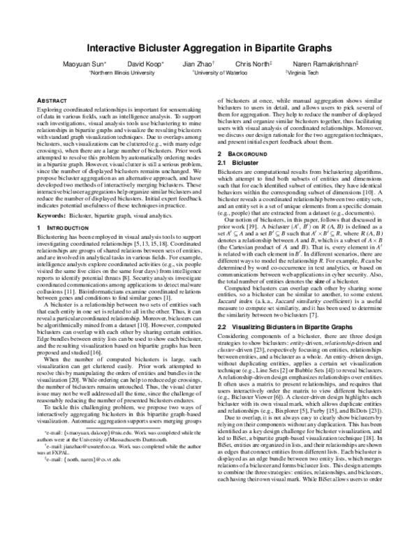 (PDF) Interactive Bicluster Aggregation in Bipartite Graphs