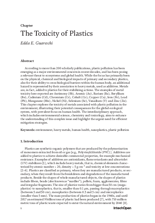 (PDF) The Toxicity of Plastics