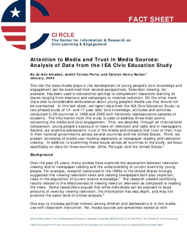 (PDF) Attention to media and trust in media sources: Analysis of data ...