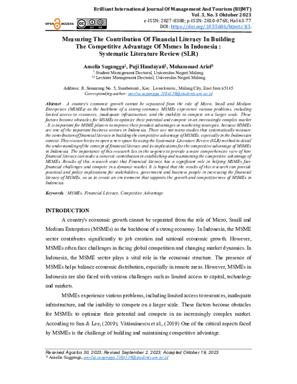 (PDF) Measuring The Contribution Of Financial Literacy In Building The ...