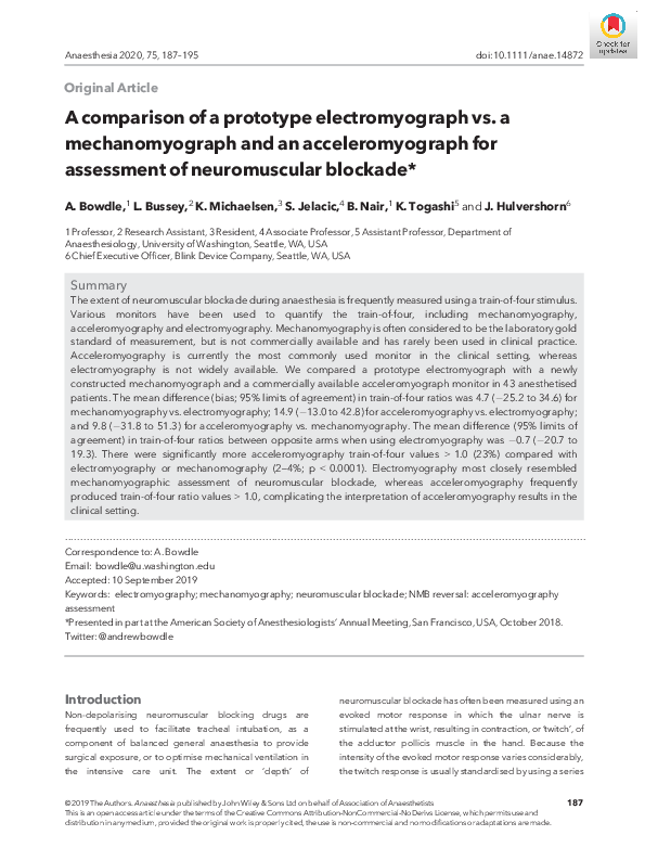 (PDF) A comparison of a prototype electromyograph vs. a mechanomyograph ...