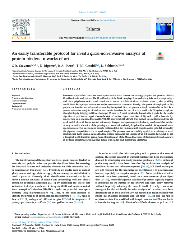 (PDF) An easily transferable protocol for in-situ quasi-non-invasive ...