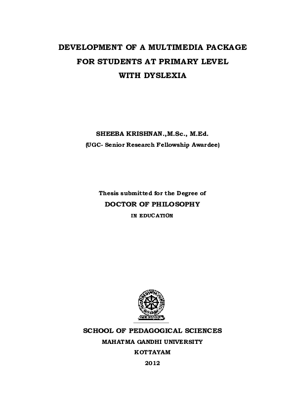 (PDF) Development of a multimedia package for students at primary level ...