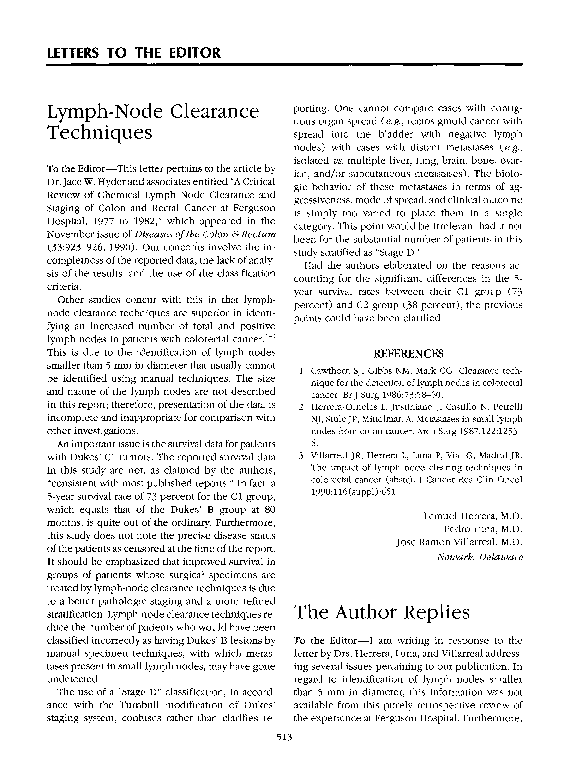 (PDF) Lymph-node clearance techniques