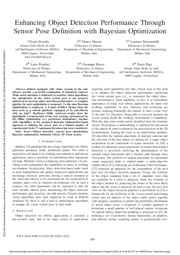 (PDF) Enhancing Object Detection Performance Through Sensor Pose ... (PDF) Enhancing Object Detection Performance Through Sensor Pose ...