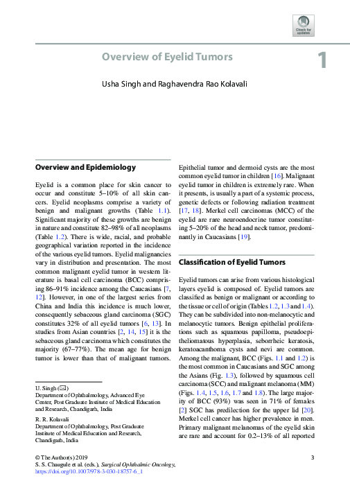 (PDF) Systemic associations of eyelid tumors
