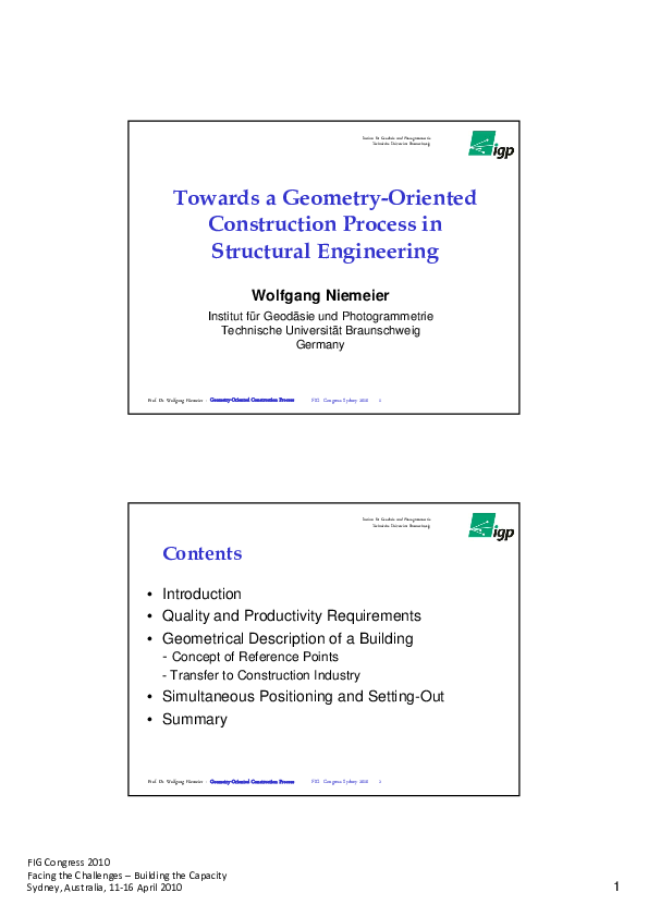 (PDF) Towards a Geometry-Oriented Construction Process in Structural ...